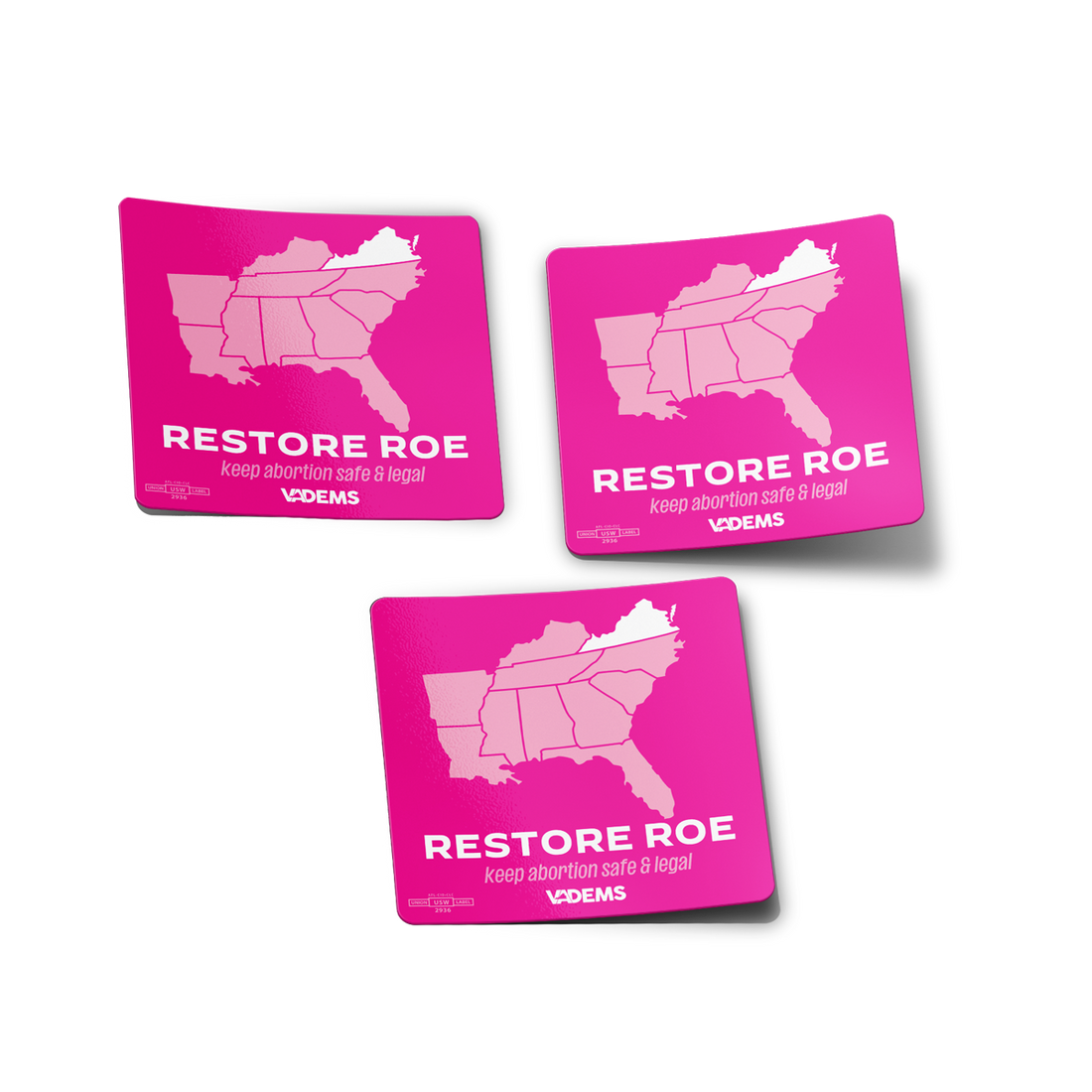 Restore Roe Sticker Pack – Store | Democratic Party of Virginia